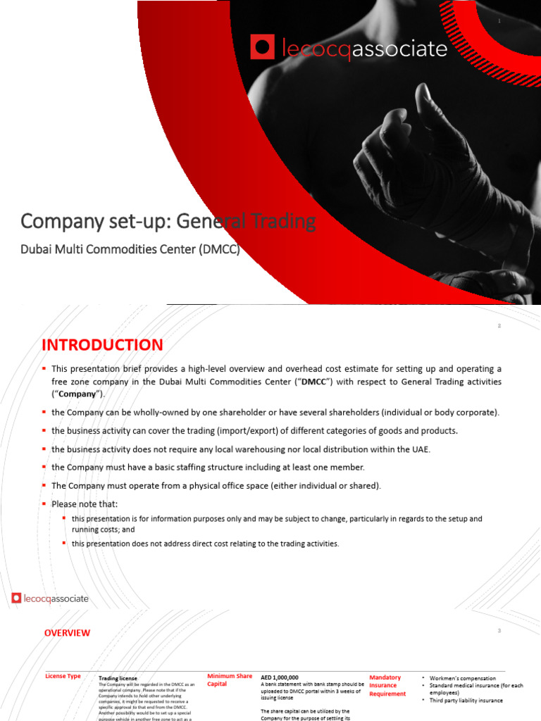 DMCC General Trading Company Setup Guide | PDF | Insurance | Lease