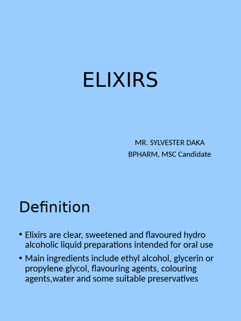 ELIXIRS | PDF