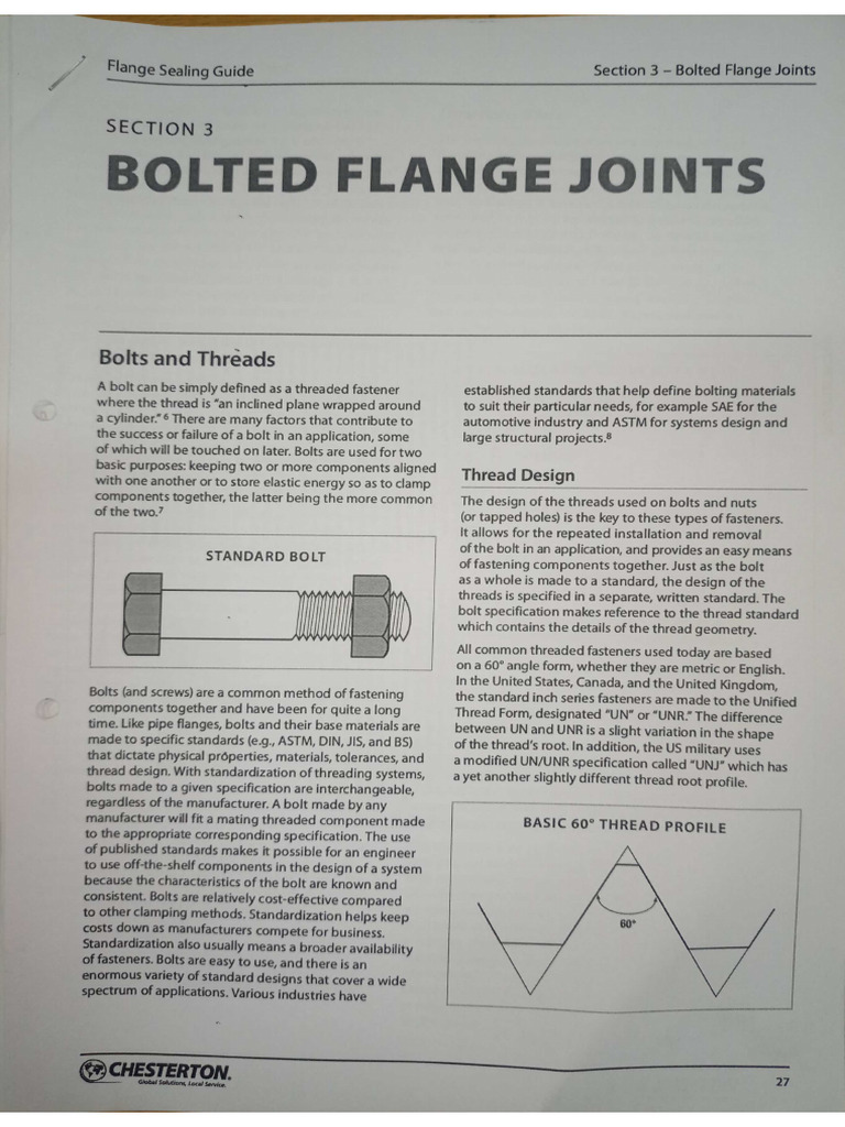 Bolted Flange Joints | PDF