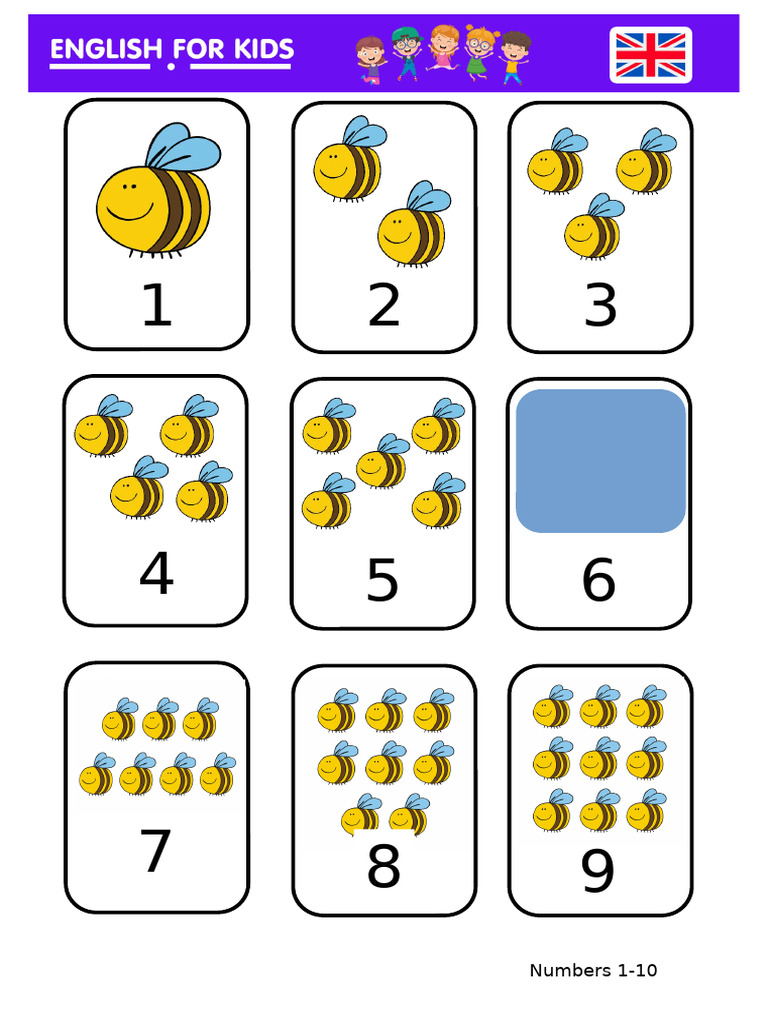 FLASHCARDS. Numbers 1-10 | PDF