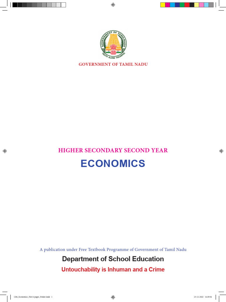 12th Economics EM Text | PDF | Macroeconomics | Capitalism