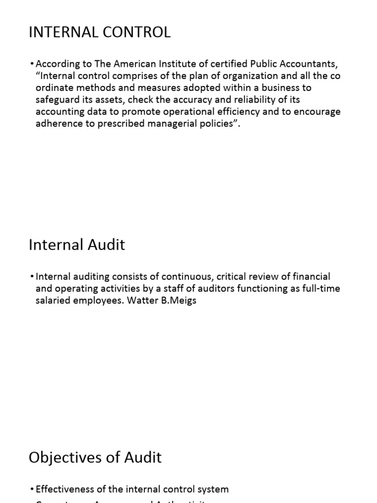 Internal Control | PDF