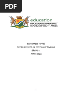 Economics Grade 10 Eclassroom Term 3 Notes | PDF | Taxes | Mining