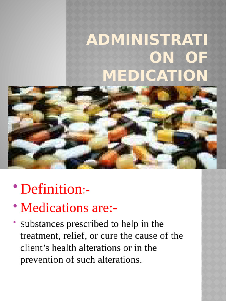 Administering Oral Medication | PDF | Topical Medication | Health Sciences