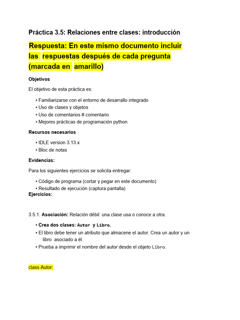 3.5. Práctica - POO TERMINADO | PDF | Herencia (Programación Orientada a Objetos) | Desarrollo ...