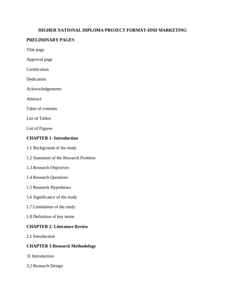 Marketing Table of Contents | PDF