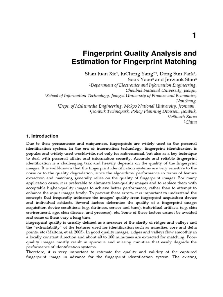 Book - State of The Art - Fingerprinting | PDF | Fingerprint | Optics