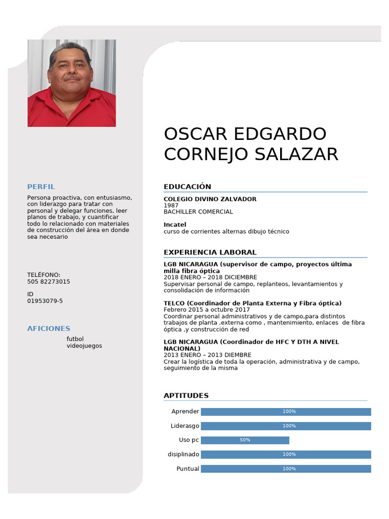 CURRICULUN OSCAR CORNEJO | PDF