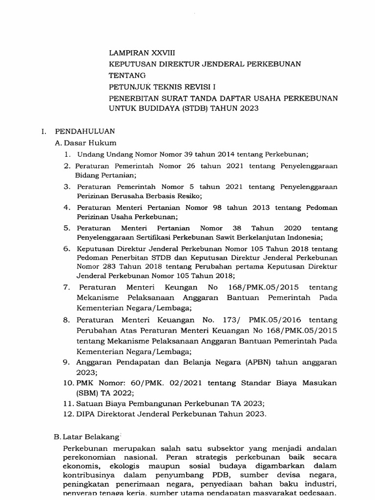 Petunjuk Teknis STDB | PDF