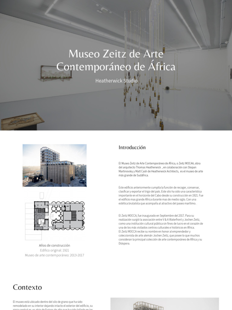 Museo de Arte Contemporameo Zeitz Mocca | PDF | Hormigón | Museo