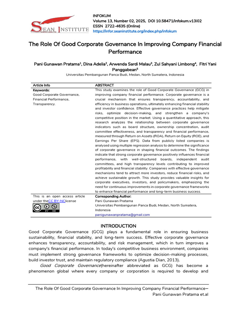 2789-Article Text-6988-1-10-20250122 | PDF | Corporate Governance | Governance