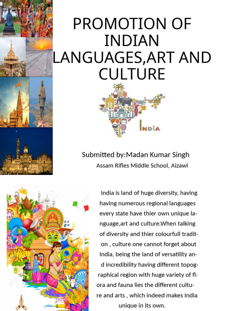 Promotion of Indian Languages Art Culture by Madan Kumar Singh Arms ...
