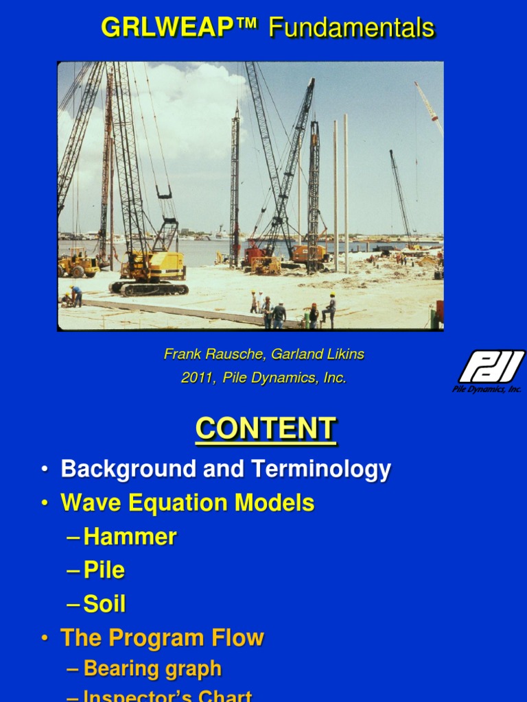 Grlweap Hammer Pile Soil Backgound | PDF | Friction | Deep Foundation