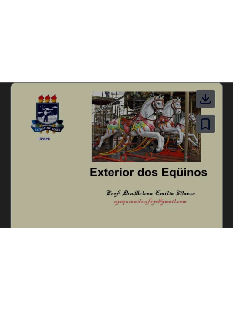 Ezoognósia Exterior Dos Equinos | PDF