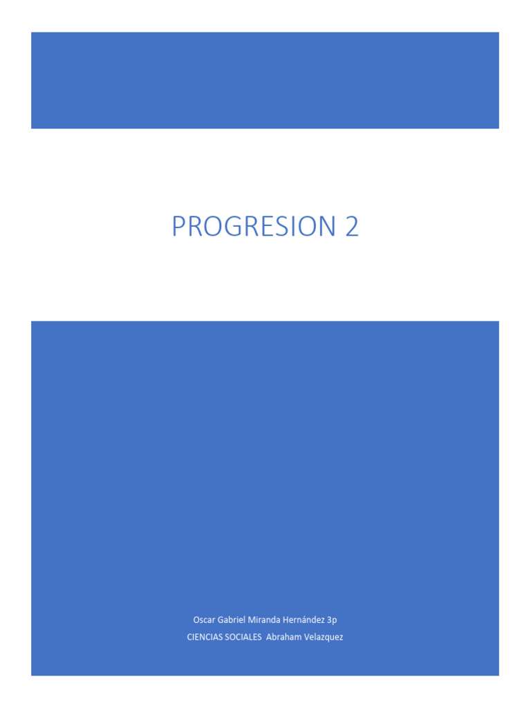 Progresion 2 | PDF