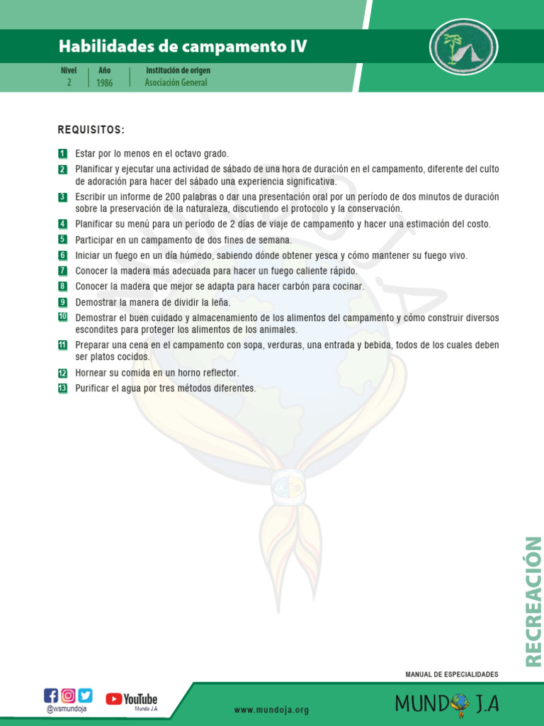 42 Habilidades de Campamento4 Rec | PDF