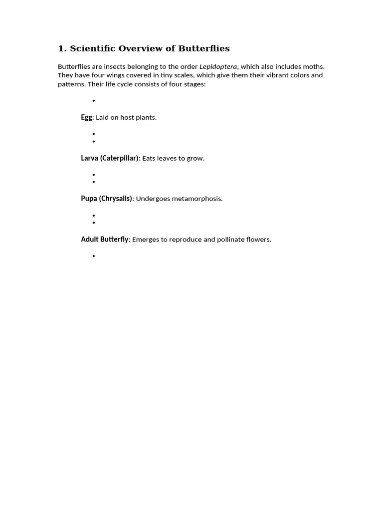 Scientific Overview of Butterflies 1 | PDF