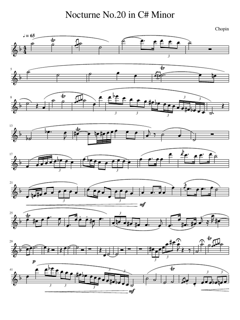 Chopin Nocturne No. 20 in C Minor | PDF | Musical Compositions