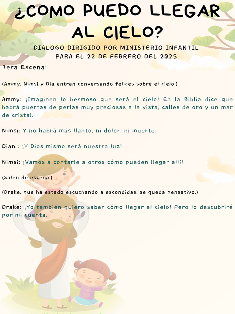 Cómo llegar al cielo: Diálogo infantil | PDF