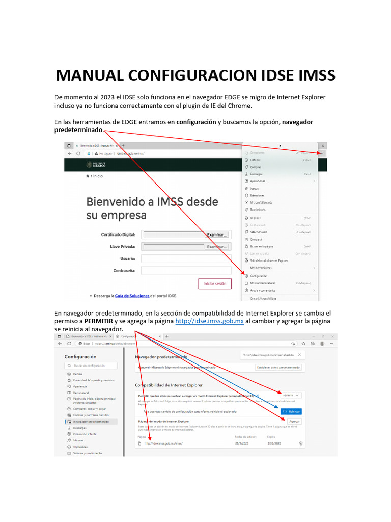 Manual Configuracion Idse Imss | PDF