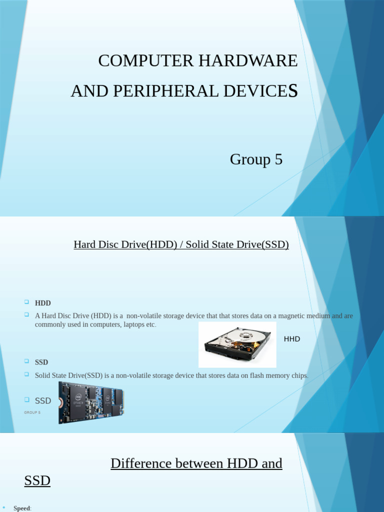 Computer Components, Peripherals | PDF | Computer Data Storage | Solid State Drive