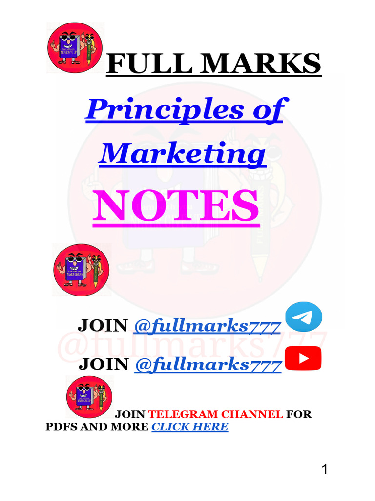 Principles of Marketing NOTES | PDF | Marketing | Consumer Behaviour