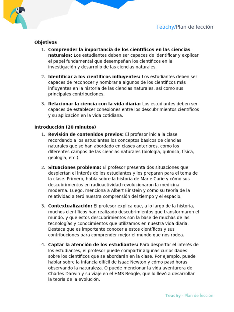 Importancia de los Científicos en Ciencia | PDF | Science | Teoría