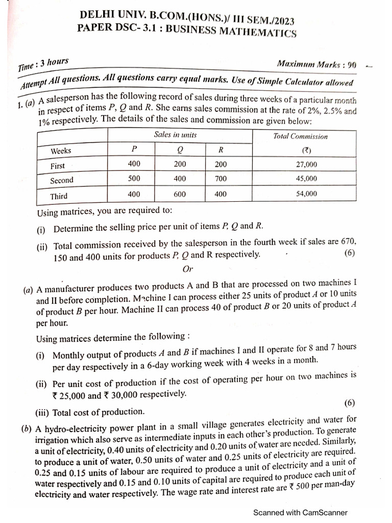Question Paper 2023 BM | PDF