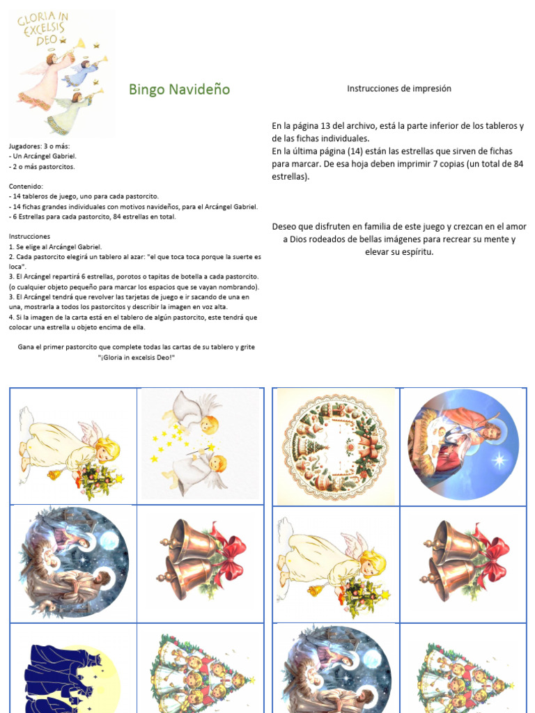 Bingo Navideño Familiar para 2024 | PDF