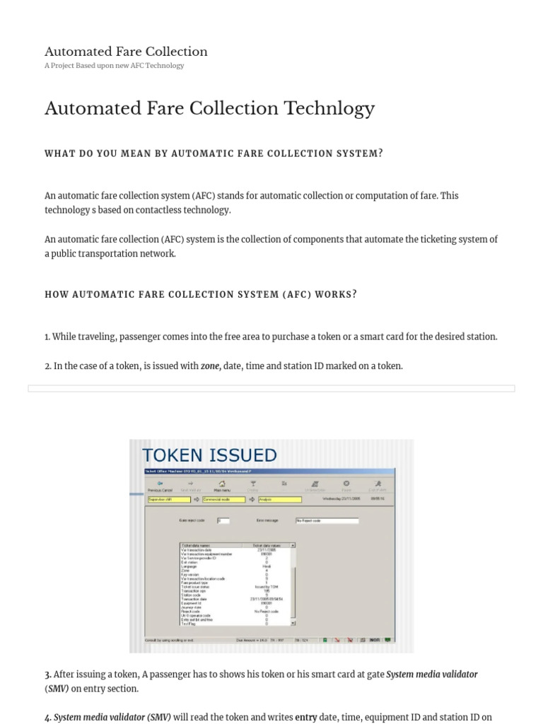 Automated Fare Collection System Overview | PDF | Smart Card | Encryption