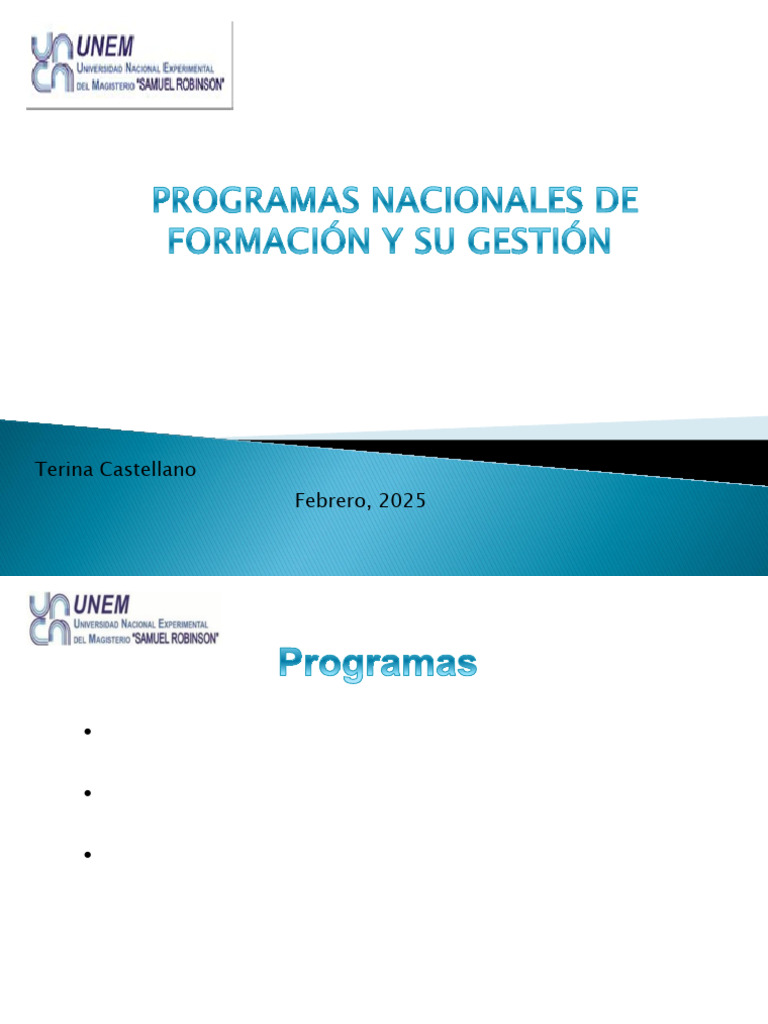 Programas de Formacion y Su Gestión Febrero 2025 | PDF