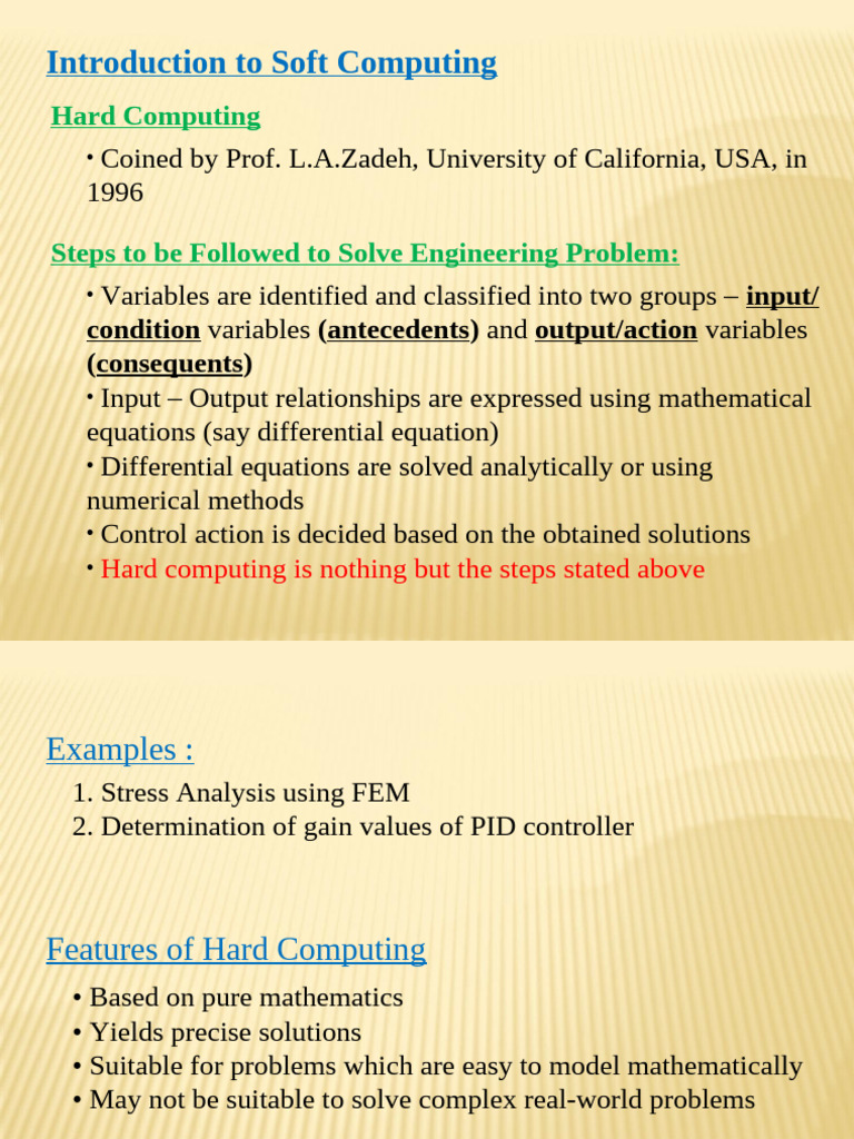 Ppt2 Introduction to Soft Computing | PDF | Theoretical Computer Science | Applied Mathematics