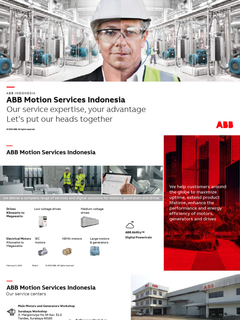 ABB Motion Services Overview Indonesia | PDF | Electric Motor | Electric Generator