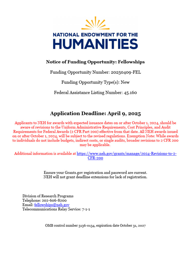 Fellowships 2025 NOFO | PDF | Bibliography | Artificial Intelligence