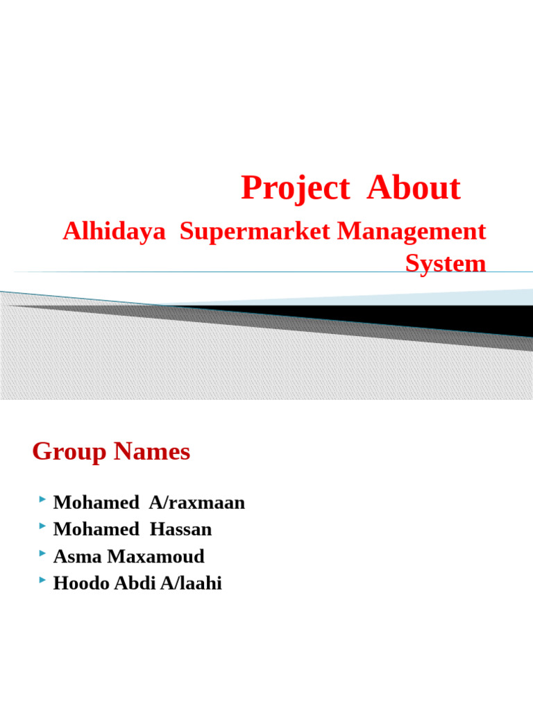 Alhidaya Supermarket Management System | PDF | Hard Disk Drive | Databases
