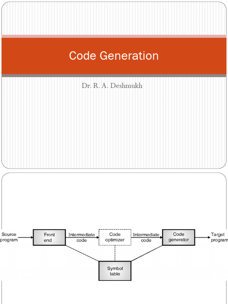 Unit 6 Code Generation - 1 - 1708946443942 | PDF | Control Flow ...
