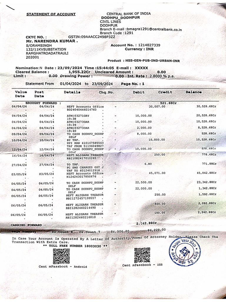 Bank Statement - Merged | PDF