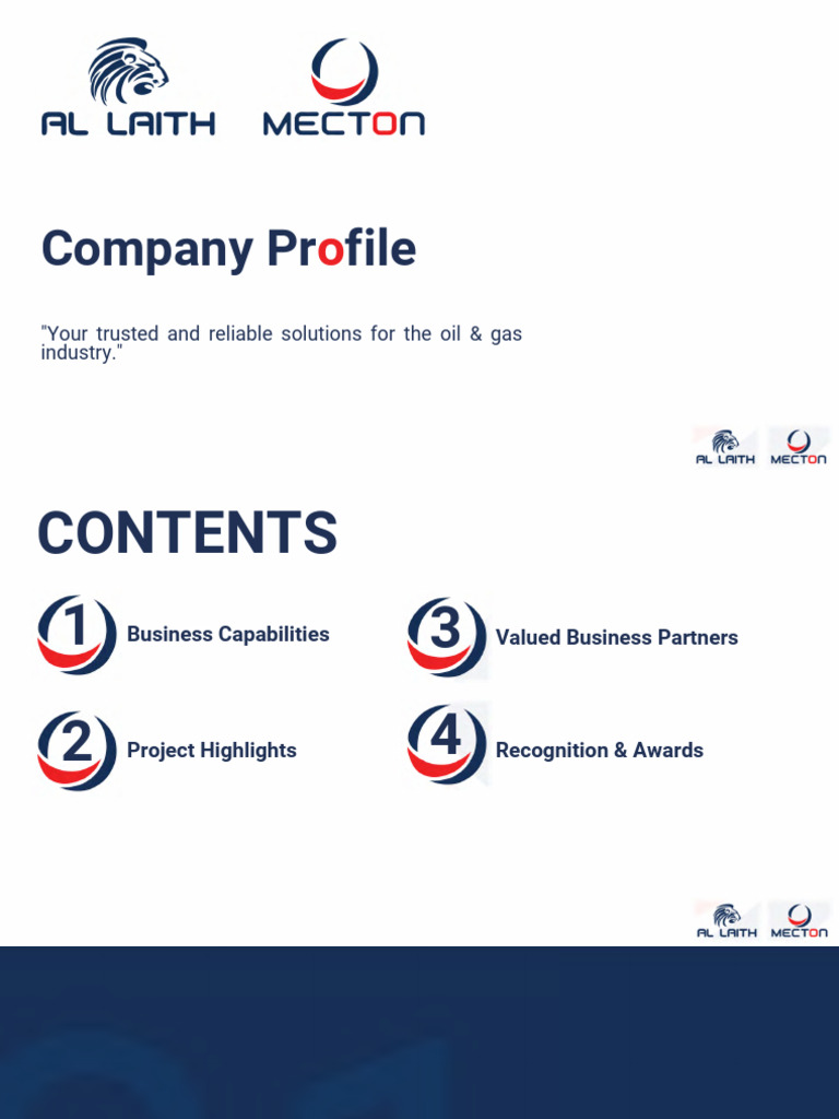 Mecton Al Laith Company Profile | PDF | Gas To Liquids