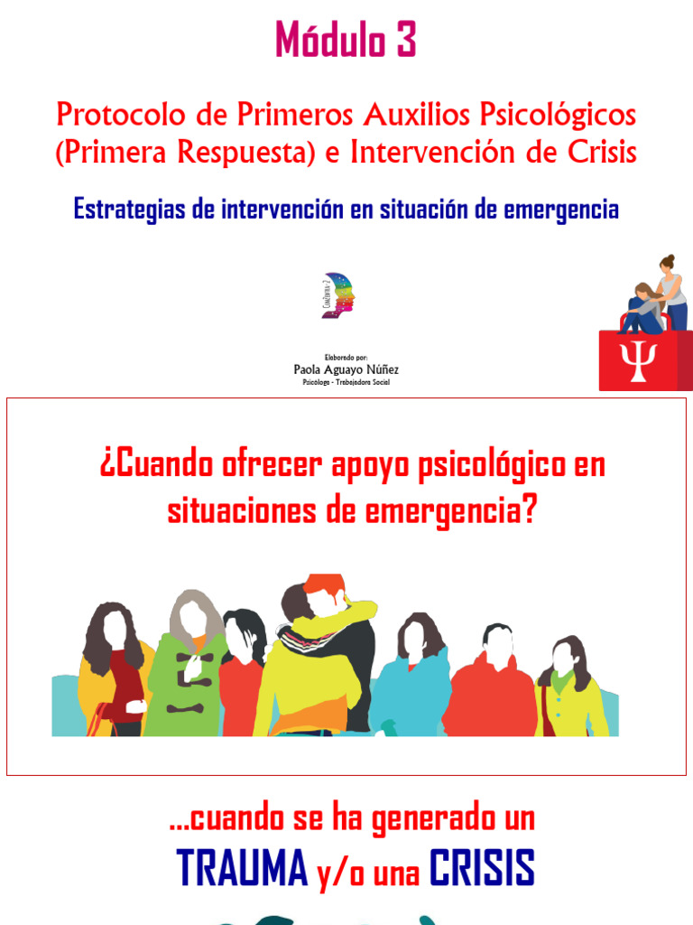 Primeros Auxilios Psicológicos en Crisis | PDF | Trauma psicólogico | Las emociones