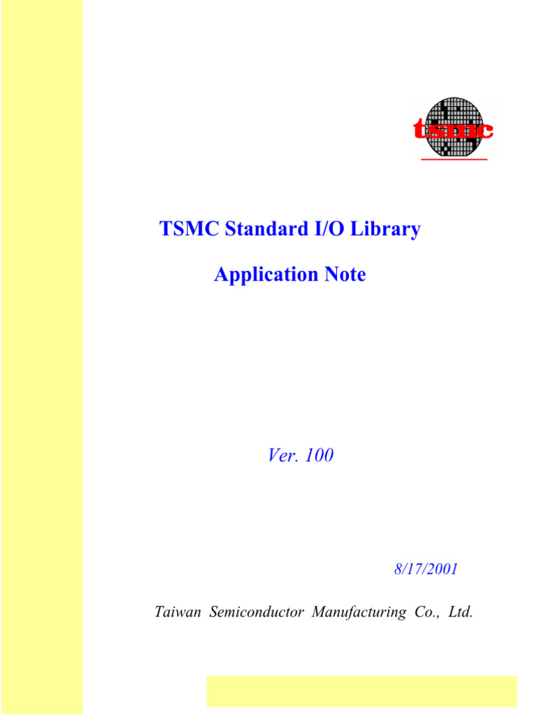 Tsmc Io Apps v100 | PDF