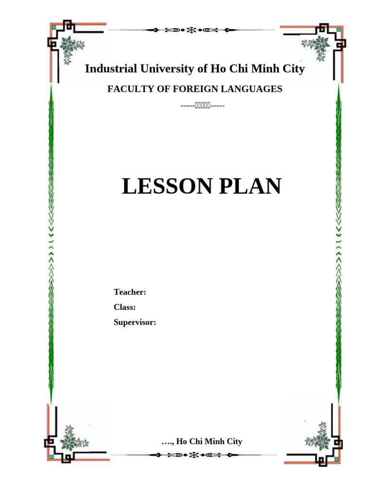 Lesson Plan for Foreign Language Class | PDF | Lesson Plan | Teaching