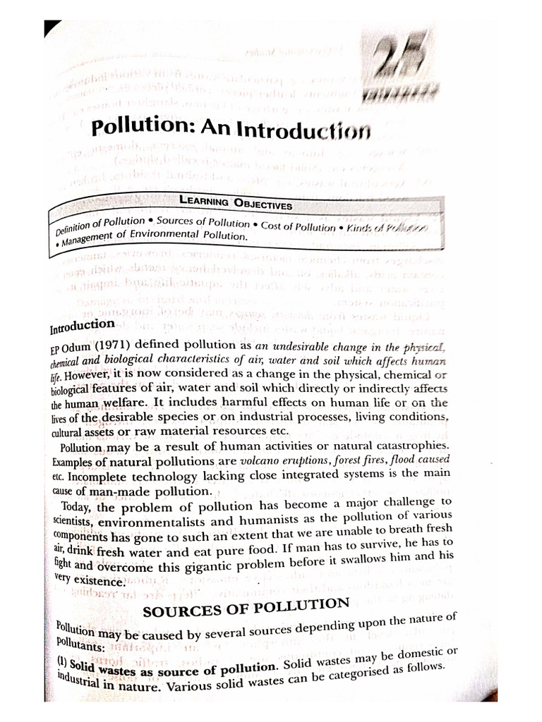 Introduction of Pollution | PDF