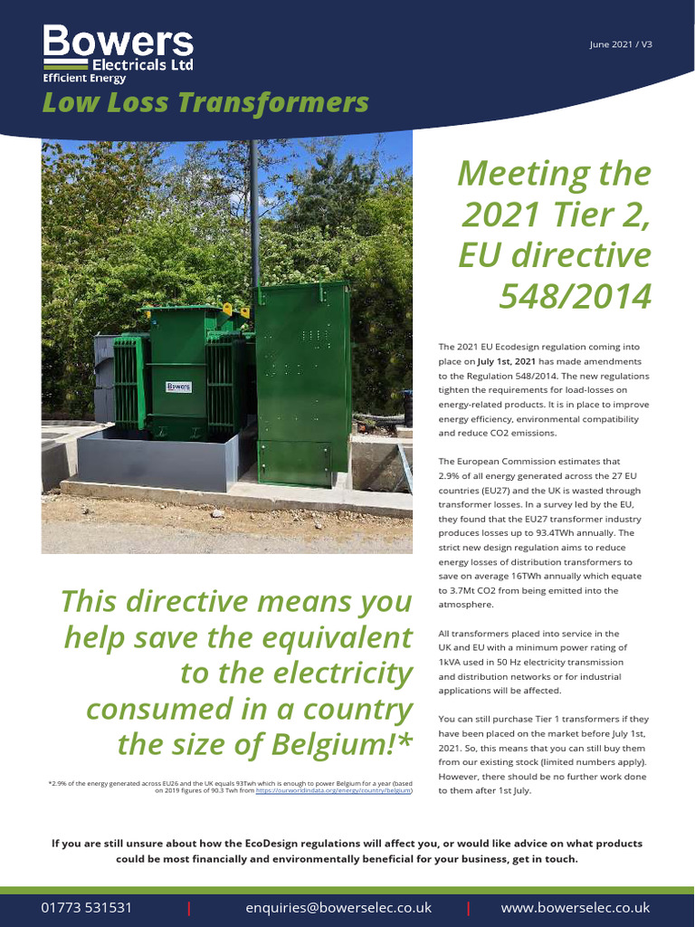 Bowers EcoDesign Regulations | PDF | Transformer | European Union