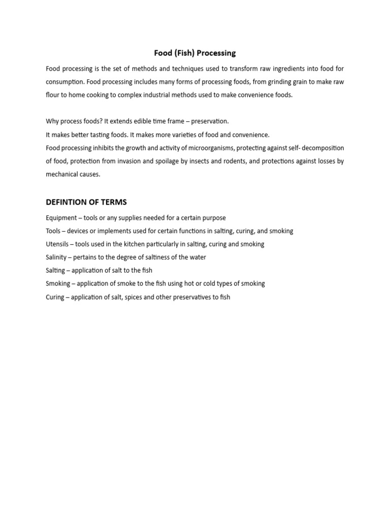 TLE 7 - Food (Fish) Processing (1st Q) | PDF | Pressure Cooking ...
