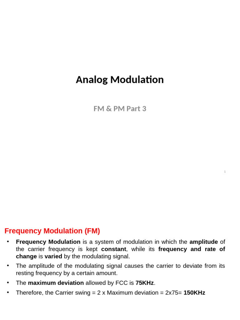 Understanding Frequency Modulation Basics | PDF | Frequency Modulation | Detector (Radio)