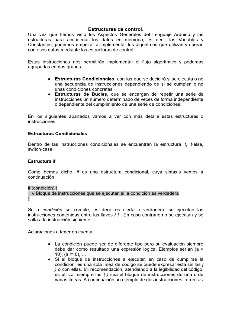 Estructuras de Control | PDF | Ingeniería Informática | Ciencias de la ...