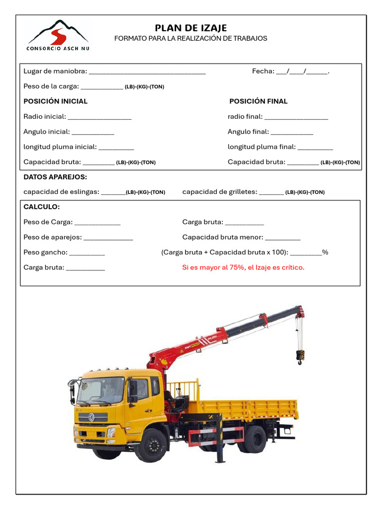 Plan de Izaje Sencillo (Simple) | PDF