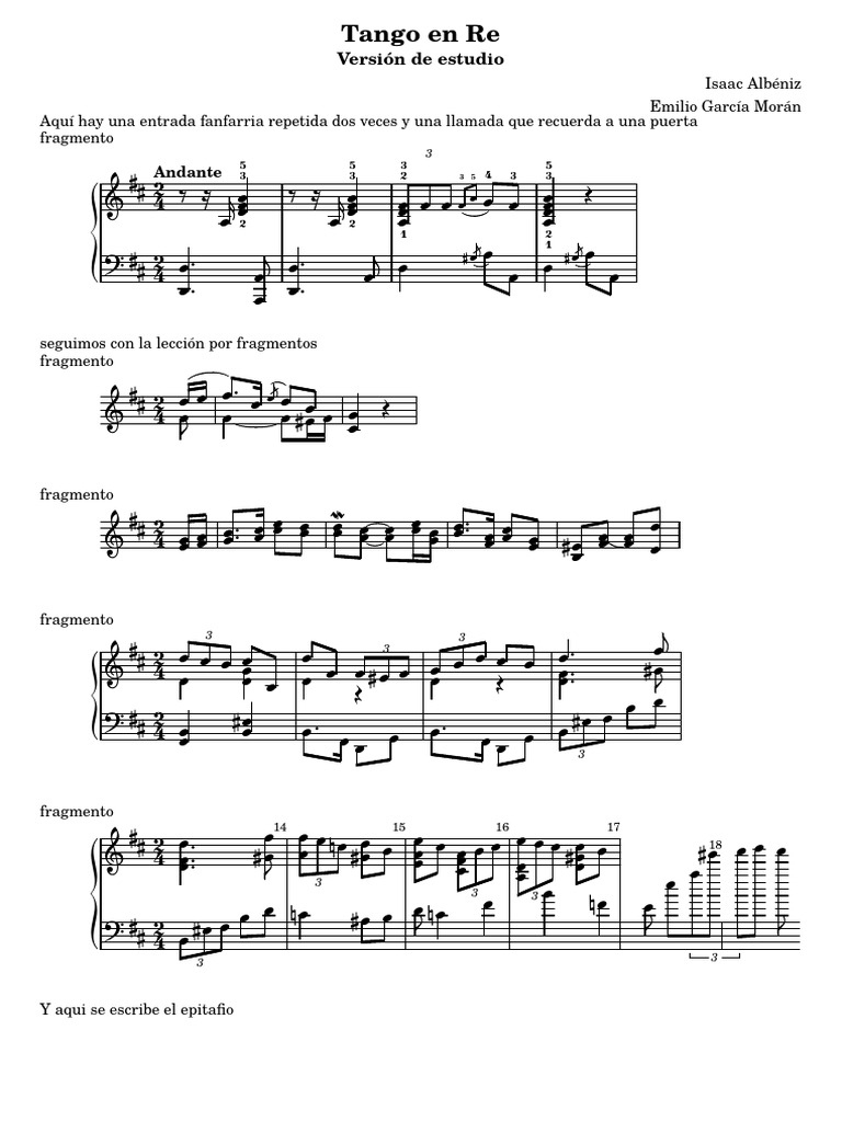 Isaac-Albéniz-Tango-en-Re | PDF