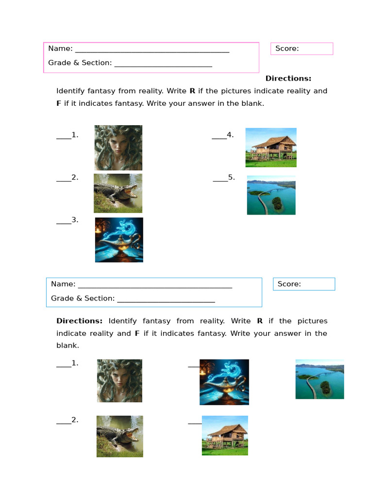 Answer Sheets Compilation in English | PDF