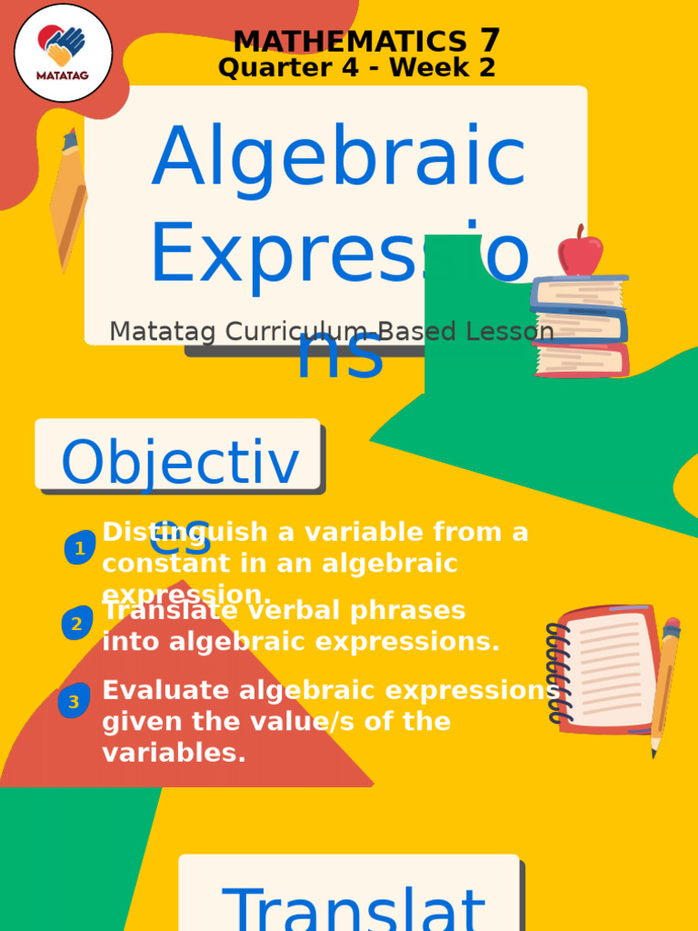 Mathematics 7 - Quarter 4 - Week 2 | PDF | Mathematics | Algebra